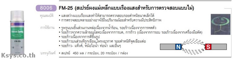 Nabakem FM-25 สเปร์ผงแม่เหล็กแบลเรืองแสงสำหรับการตรวจสอบแบบไม่ - Ksys