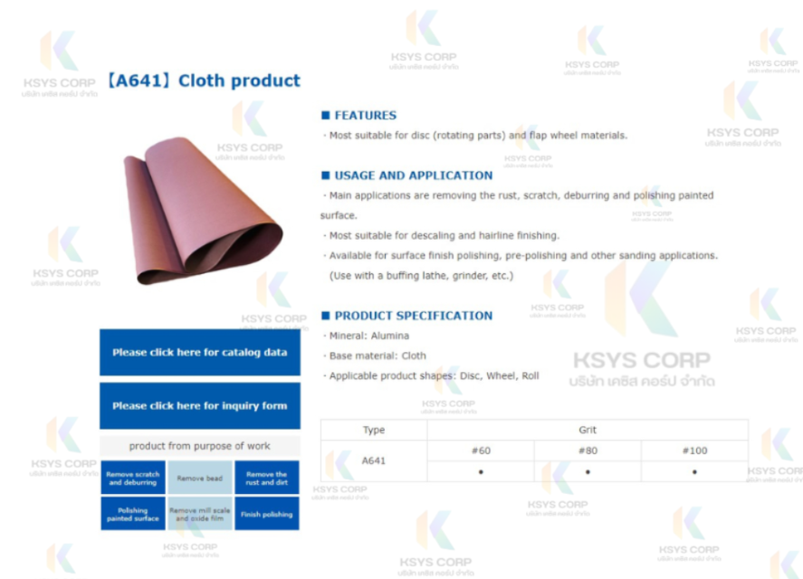 Riken A641 Cloth product - Ksys